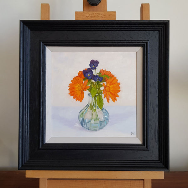 Marigolds and violas - Laura Beardsell-Moore Fine Art