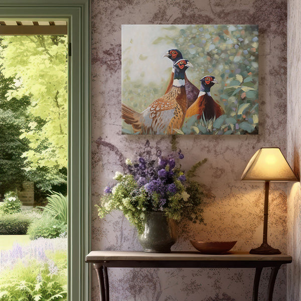 'The Wild Boys' Pheasant Canvas - Laura Beardsell-Moore Fine Art