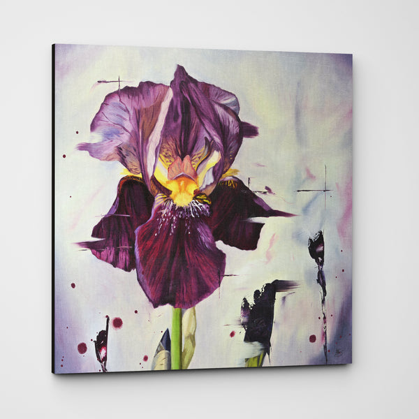 Iris Painting Canvas Print - 'Dark Magic' - Laura Beardsell-Moore Fine Art