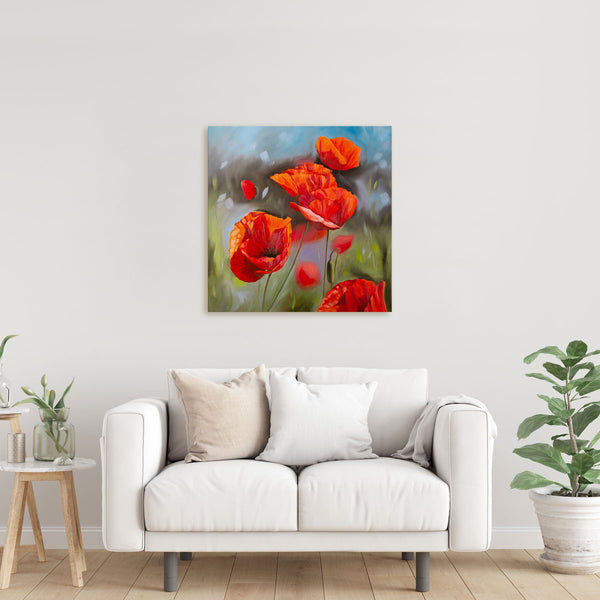 'Poppies in the Wind' | Poppies print on canvas - Laura Beardsell-Moore ...